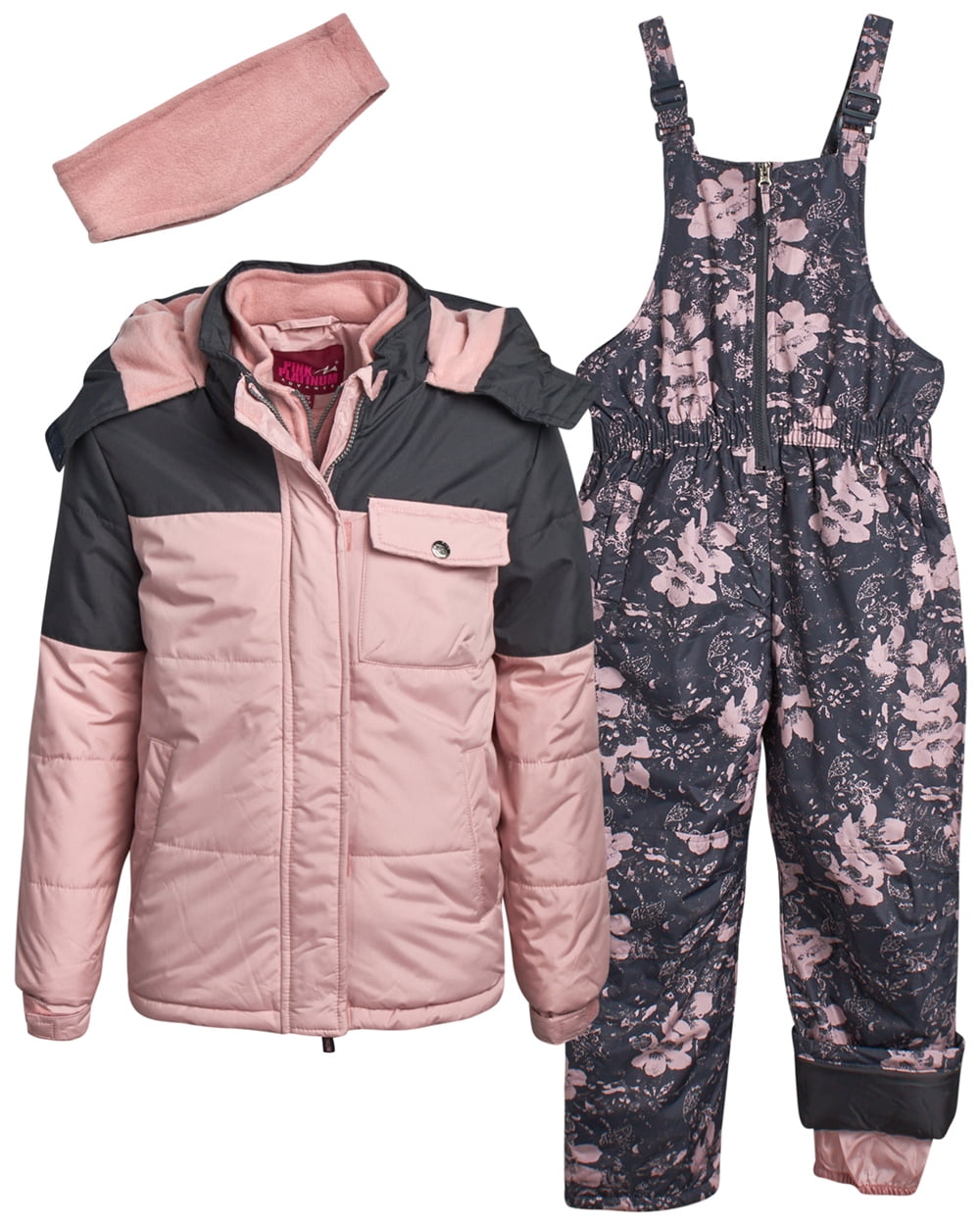Pink Platinum Girls' Snowsuit - Water Resistant Winter Jacket and Ski ...