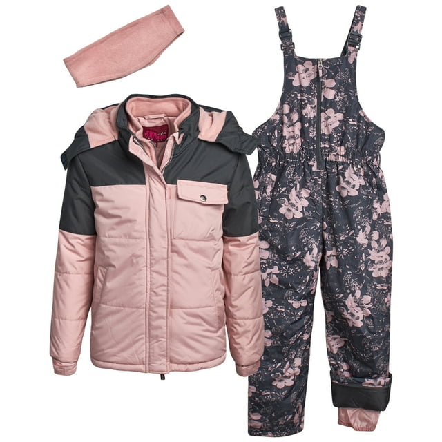 Pink Platinum Girls' Snowsuit - Water Resistant Winter Jacket and Ski ...