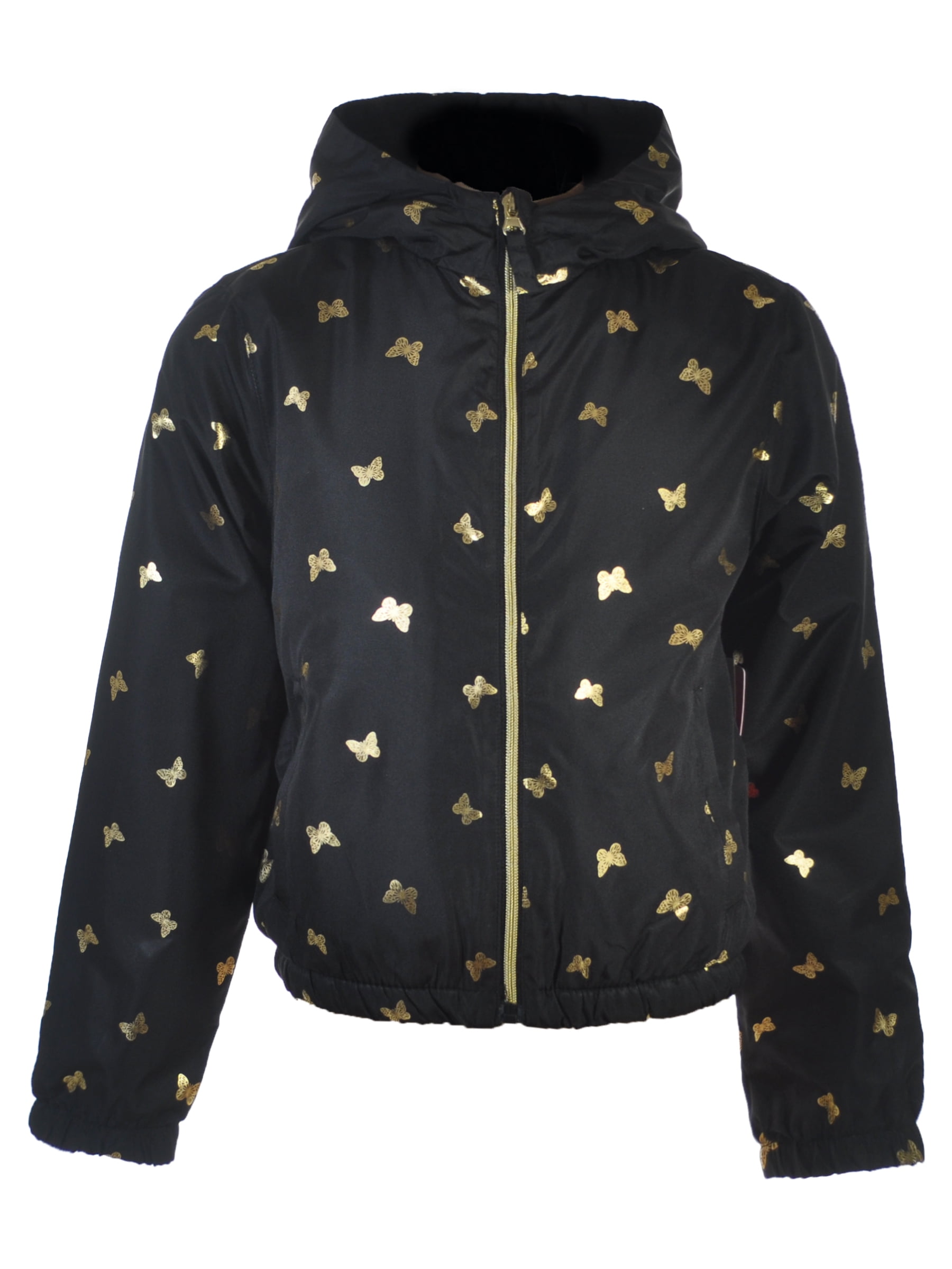 Pink Platinum Girls' Windbreaker Jacket - black, 10 - 12 (Big Girls ...