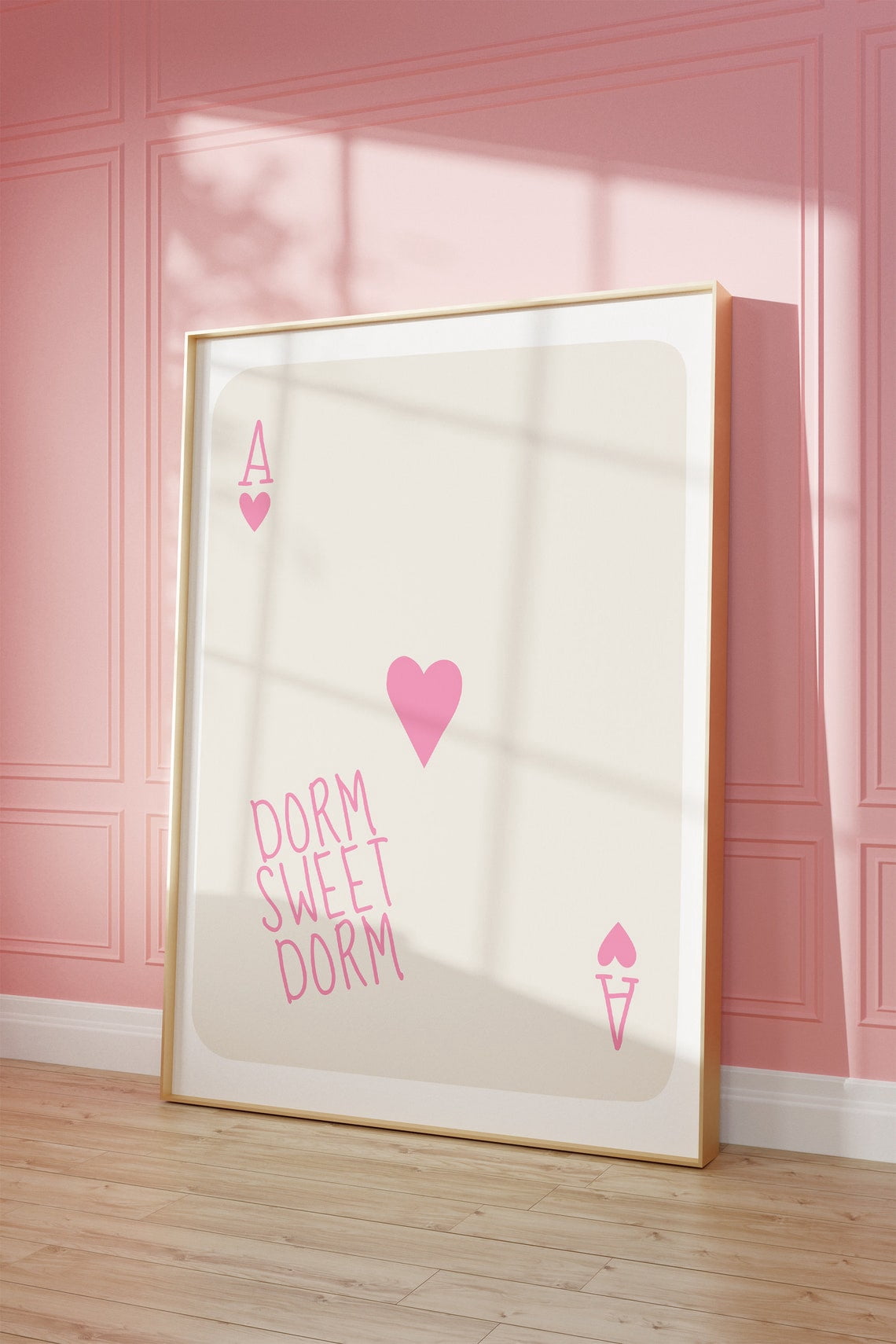 Pink Playing Card Dorm Decor Decor Preppy Aesthetic Welcome To Our Dorm ...
