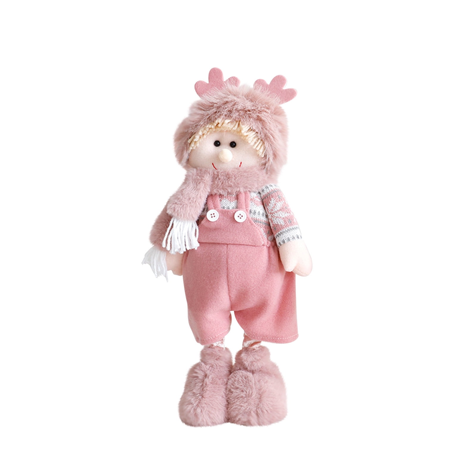 Pink Plush Doll Retractable Legs Reindeer Toy Cute Stuffed Soft Doll ...