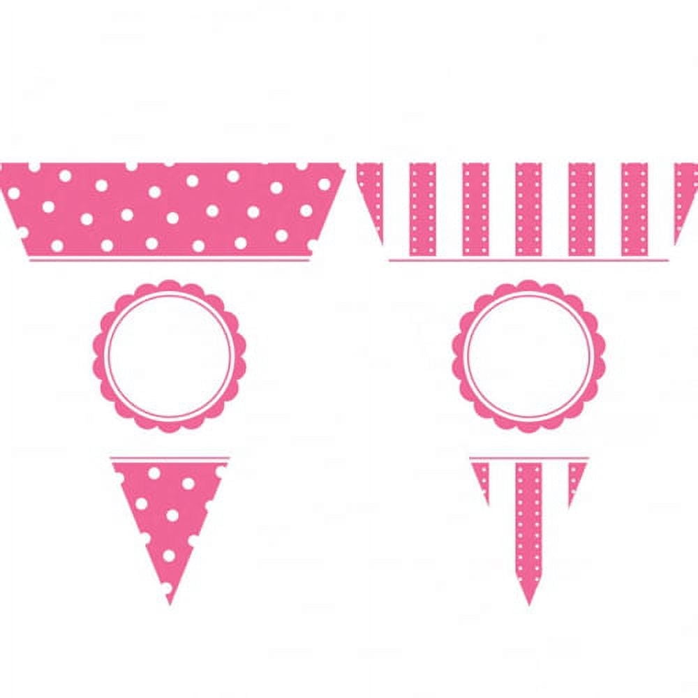 Pink Polka Dots and Stripes Customizable Banner Kit (144pc) - Walmart.com