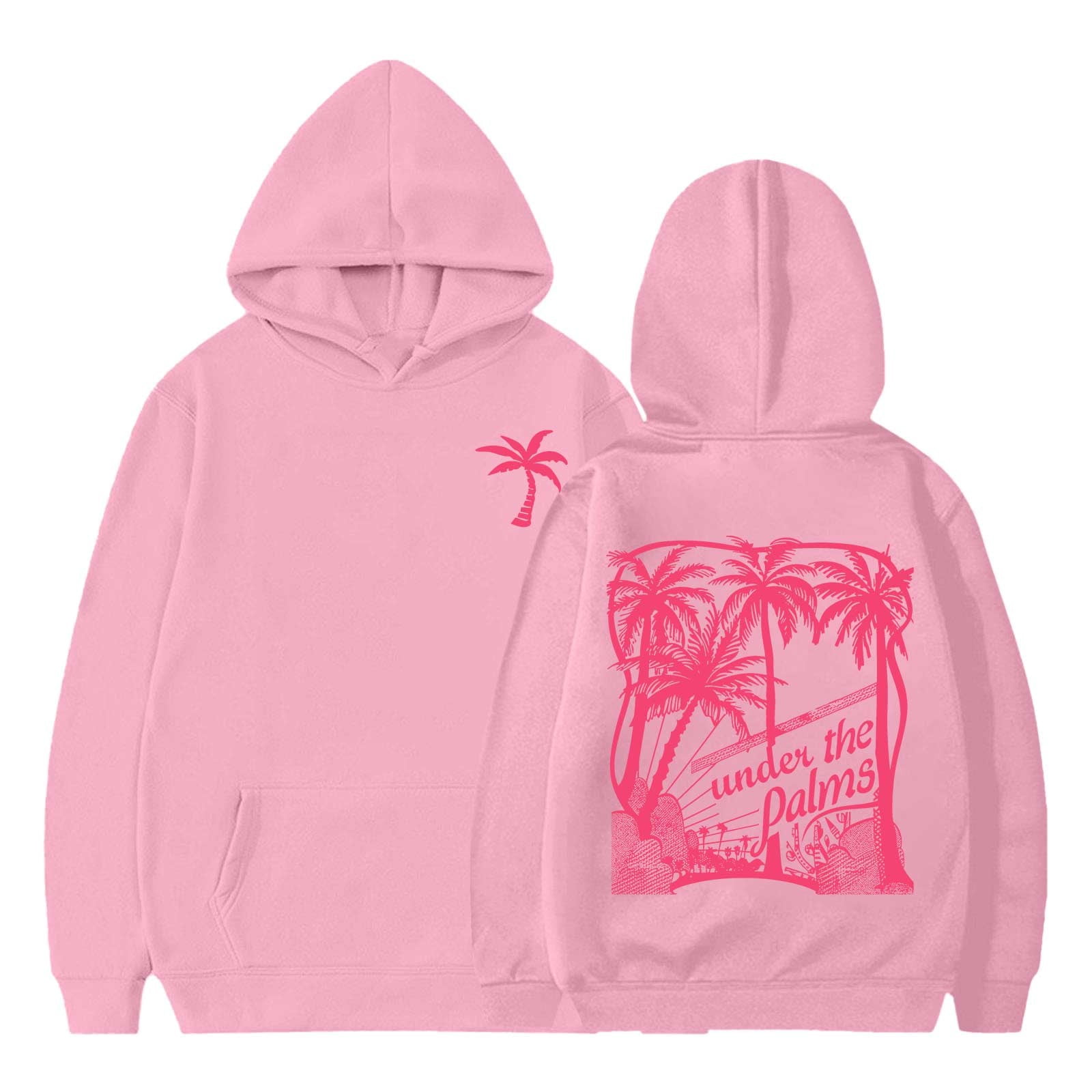 Pink Pom Puff Hoodie for Girls Y2k Cute Floral Graphic Hoodies Long ...