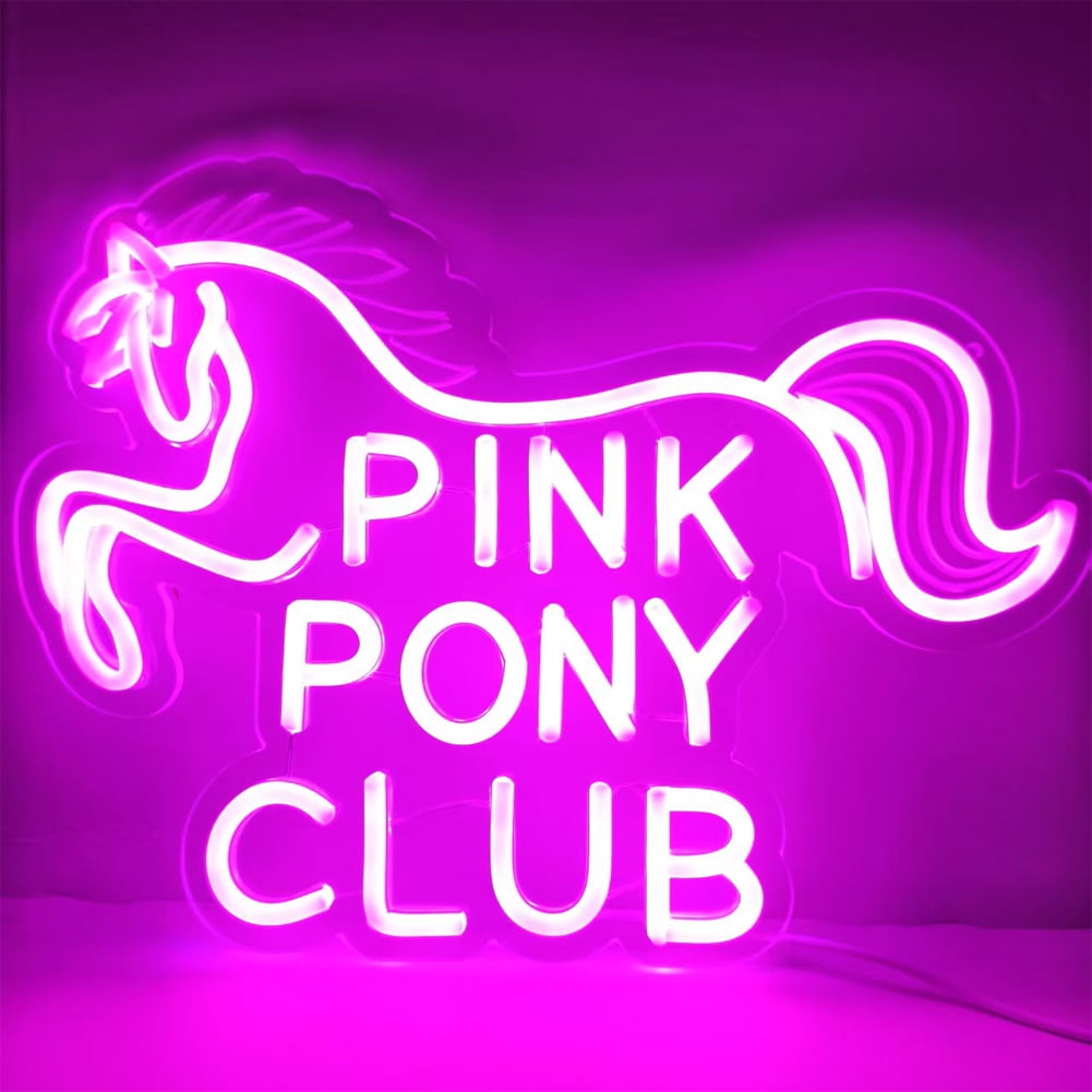 Pink Pony Club Neon Sign,Western Cowgirl Neon Light for Bedroom Music ...