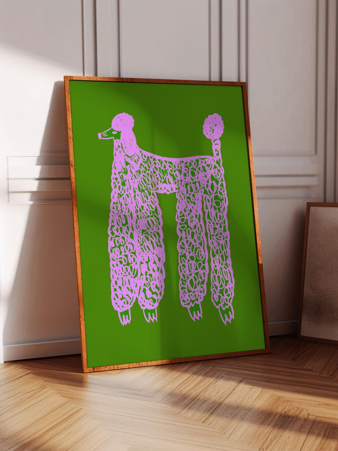 Pink Poodle Art Print, Home Decor, Dog House Warming, Gift For Her ...