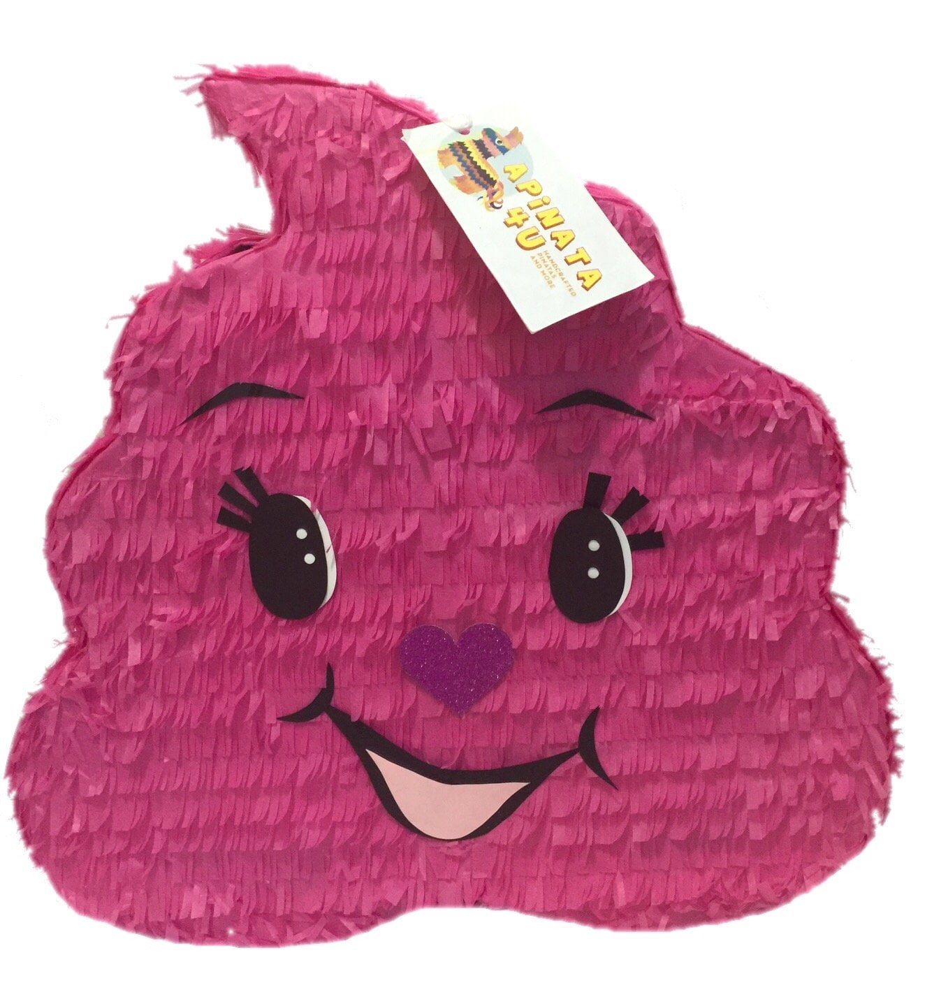 Pink Poop Emoticon Pinata 19" Tall - Walmart.com