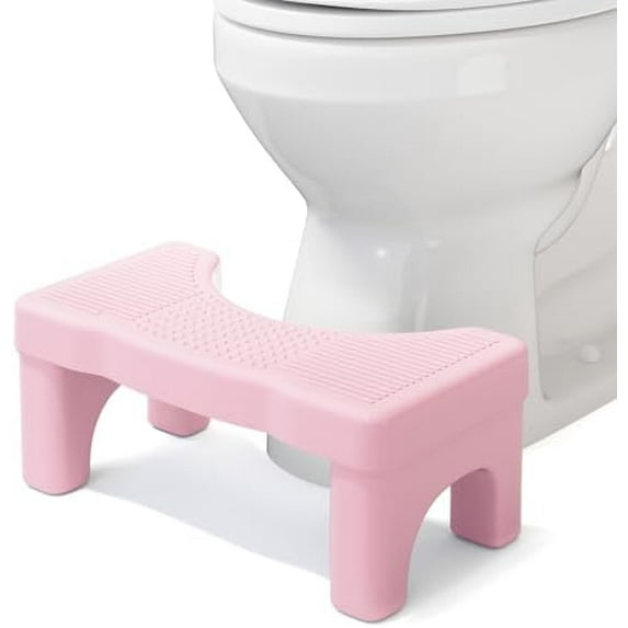 Pink Poop Stool Adult - 7" Toilet Stool with Non-Slip Designs for ...