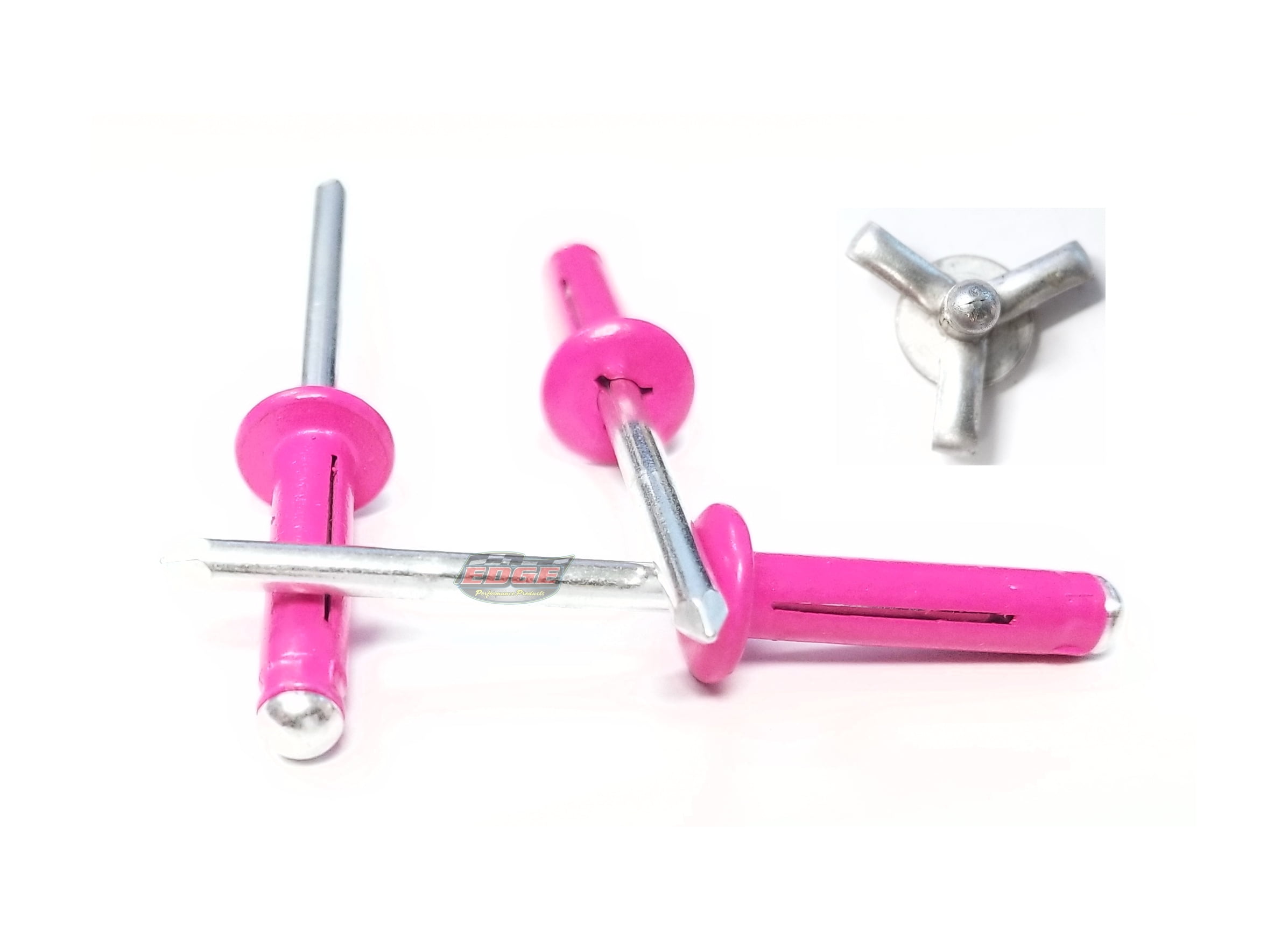 Pink Pop Rivets 3/16" Tri-Fold Small Aluminum Head Steel Mandrel .040 ...