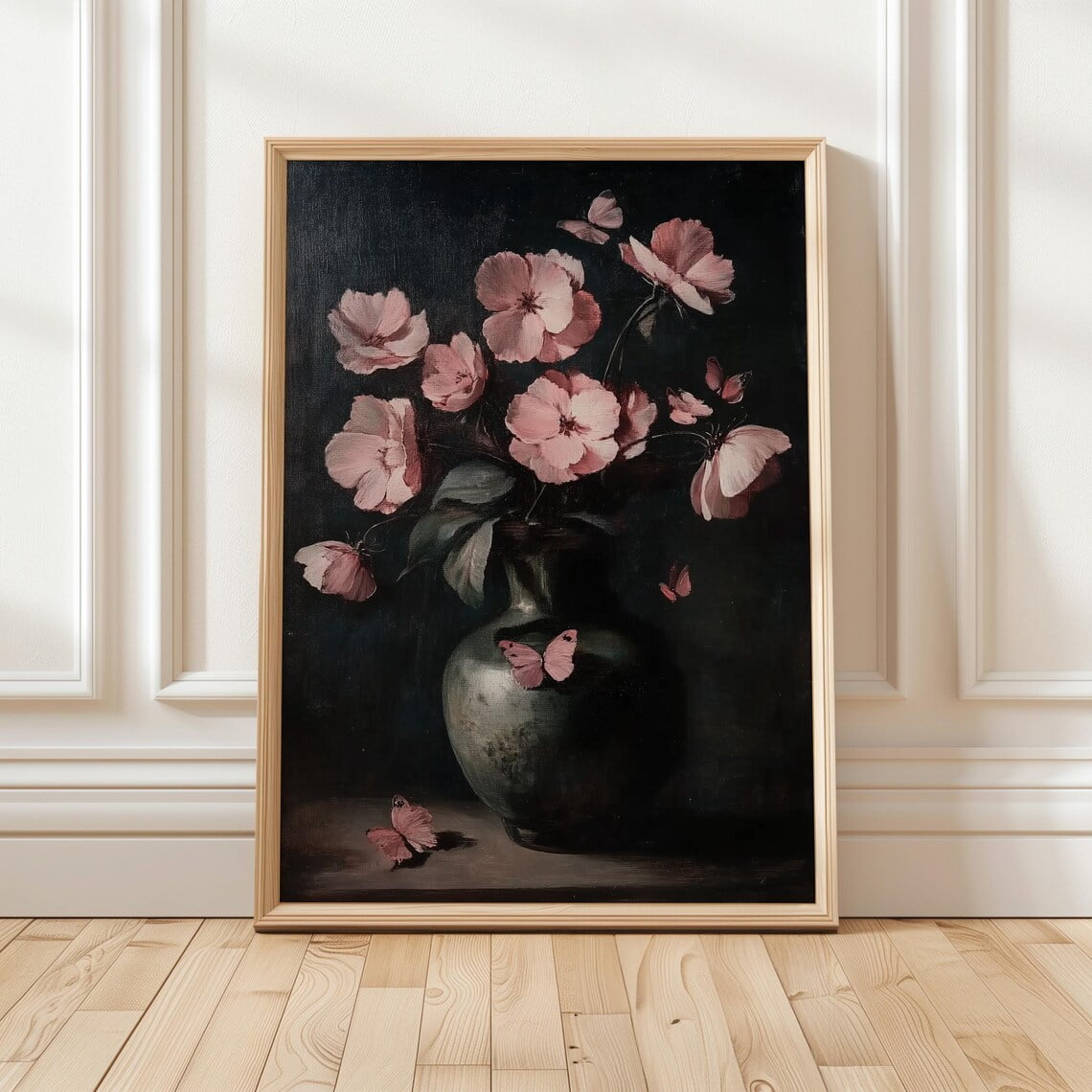 Pink Poppies Vase Spring Printable Art, Flower Art Prints Poppy Art ...
