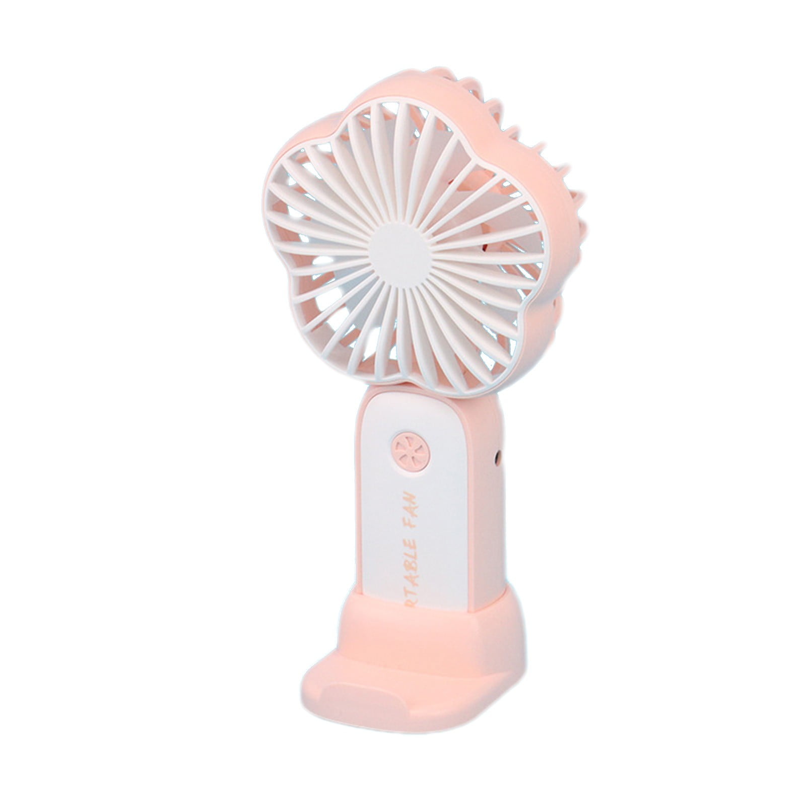 Pink Portable Pentagon Fan Turbo Function Usb Power High Airflow ...