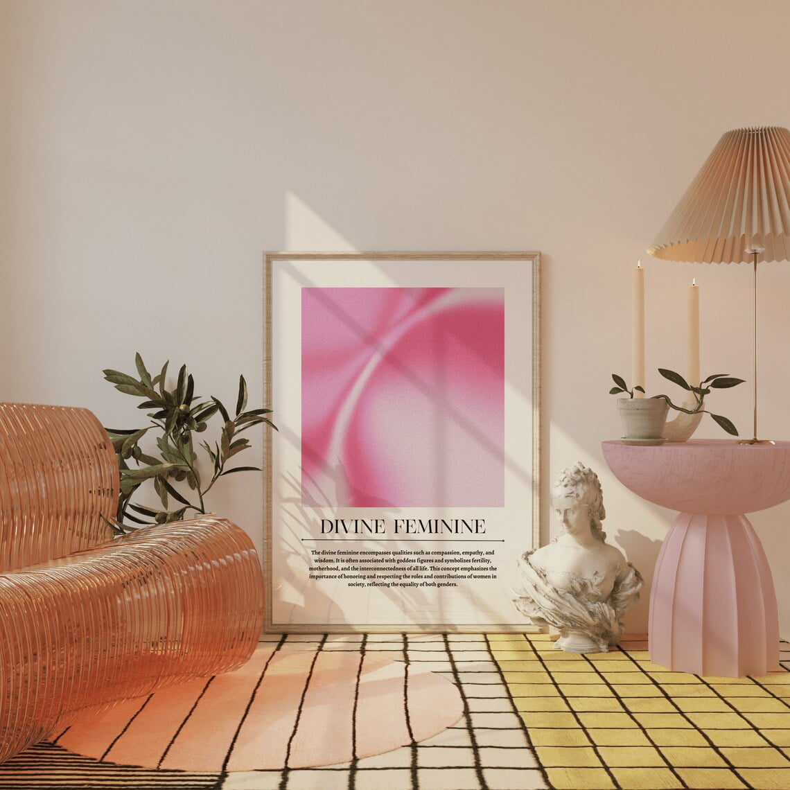 Pink Positive Energy Aura Poster ~ Spiritual Poster ~ Gradient Print ...