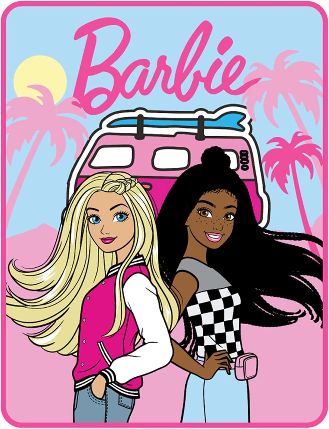 Pink Positively Barbie Throw, 46" x 60" - Walmart.com