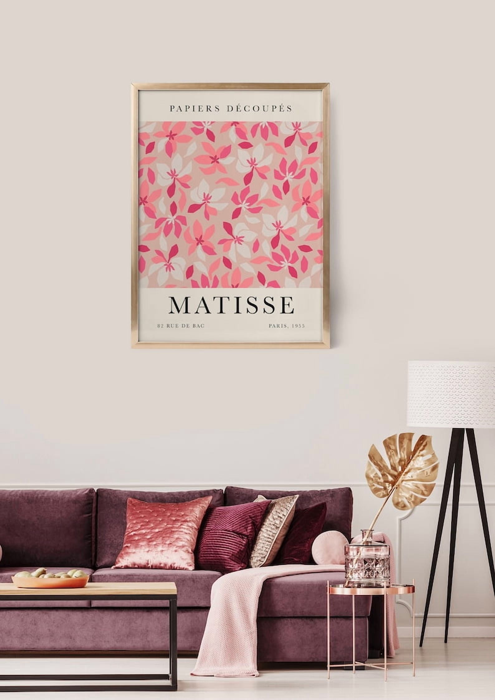 Pink PosterBlush Flower market Museum Exhibition Abstract Floral art ...