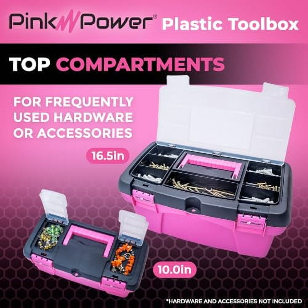 Pink Power Pink Tool Box forWomen - Sewing, Art & Craft Organizer Box ...