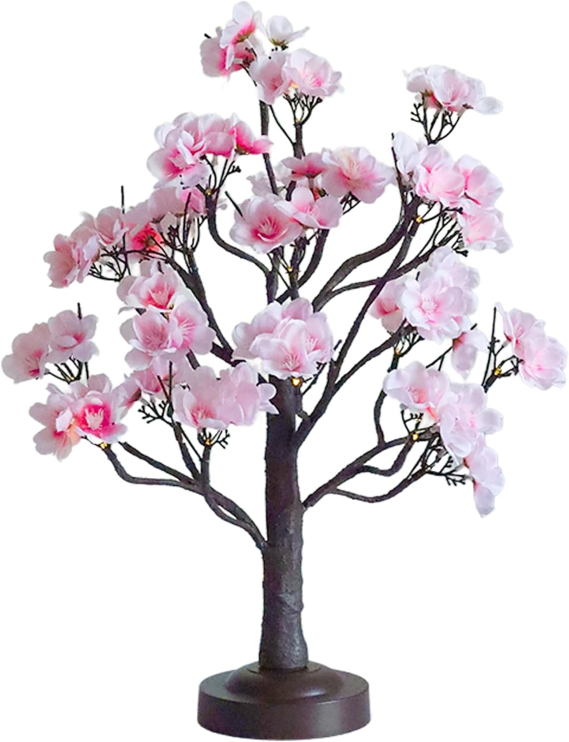 Pink Prelit Cherry Blossom Tree Lamp 18 Inches Spring Lighted Peach ...