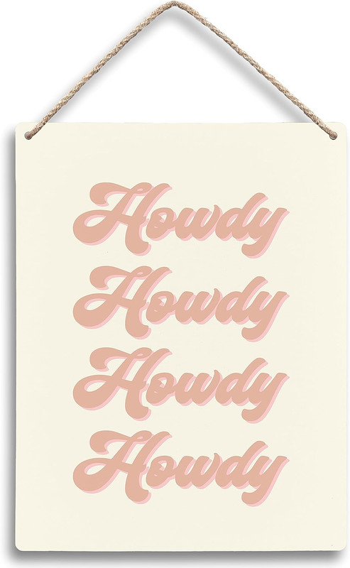 Pink Preppy Howdy Wooden Signs 6x12 inch,Howdy Sign,Preppy Wall Decor ...