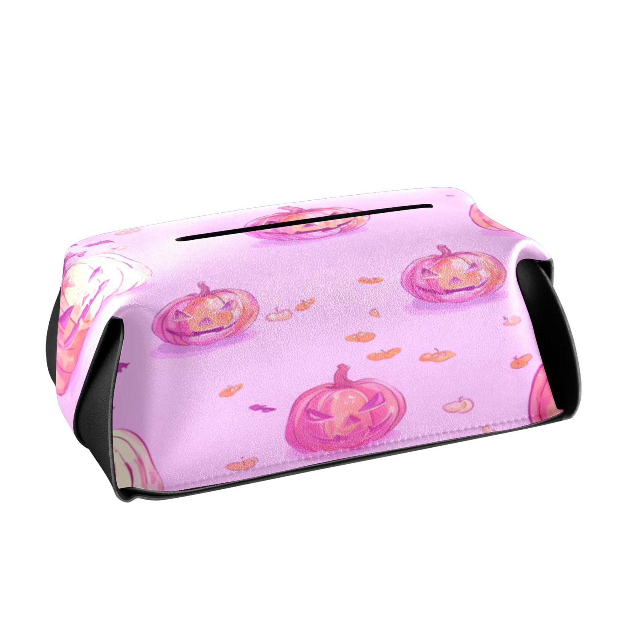 Pink Pumpkin Head Tissue Holders for Bathrooms Leather PVC Detachable 9 ...