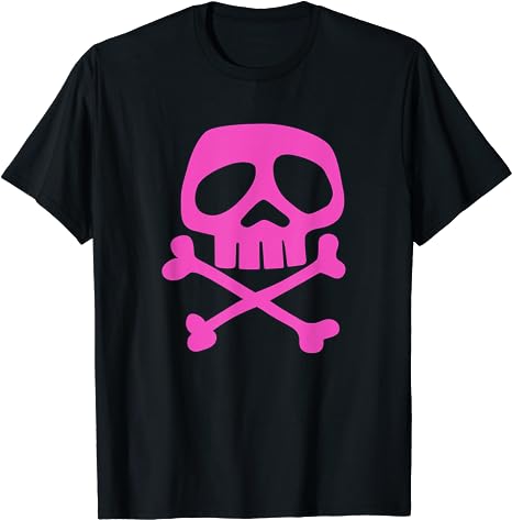 Pink Punk Rock Skull and Bones - 1980's Punk Rock Misfit - Walmart.com