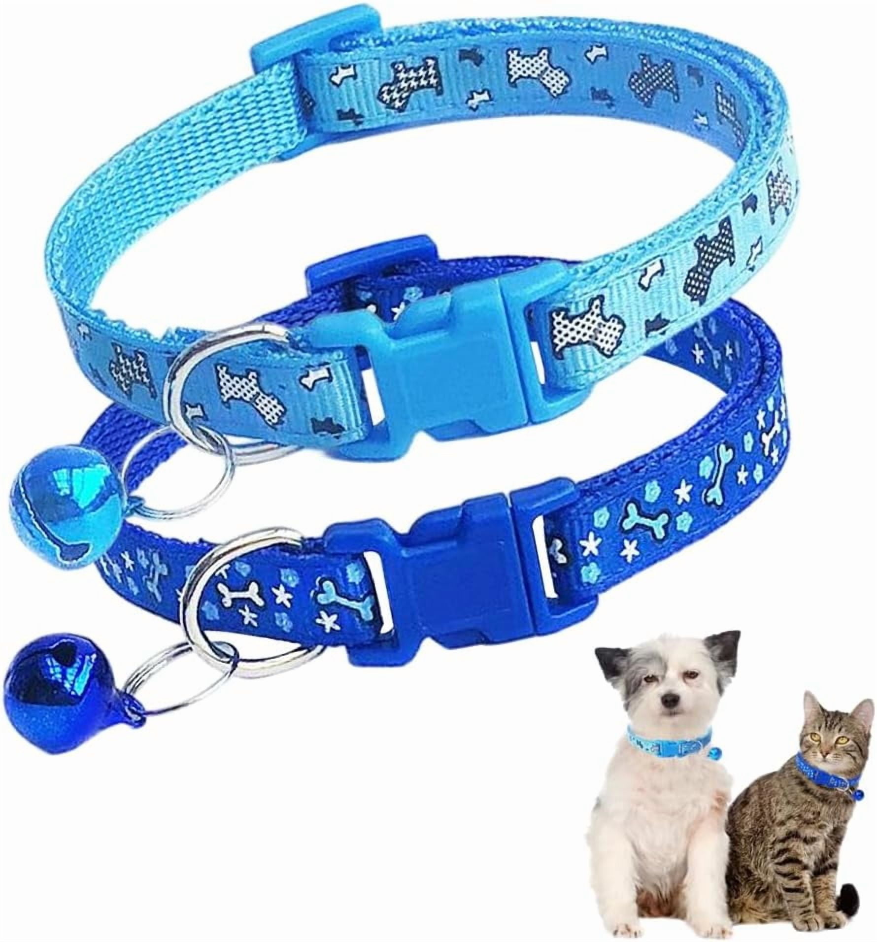 Pink Puppy Collar with Bell 2-Pack Small Dog Collar with Bells for ...