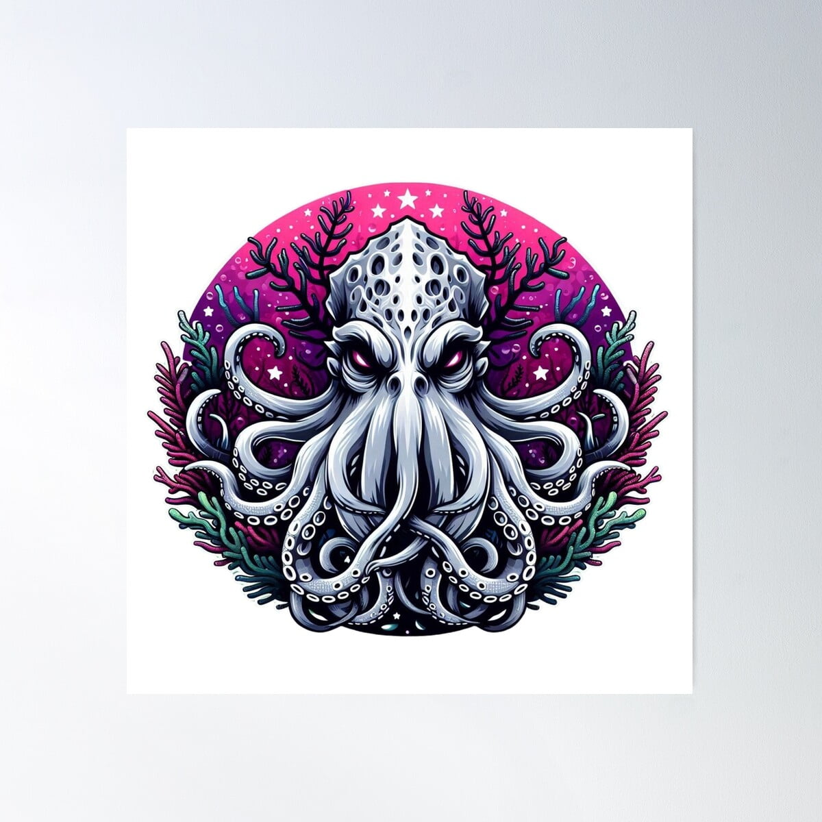 Pink & Purple Cthulhu | Vibrant Sea Monster Art For Lovecraft Fans ...