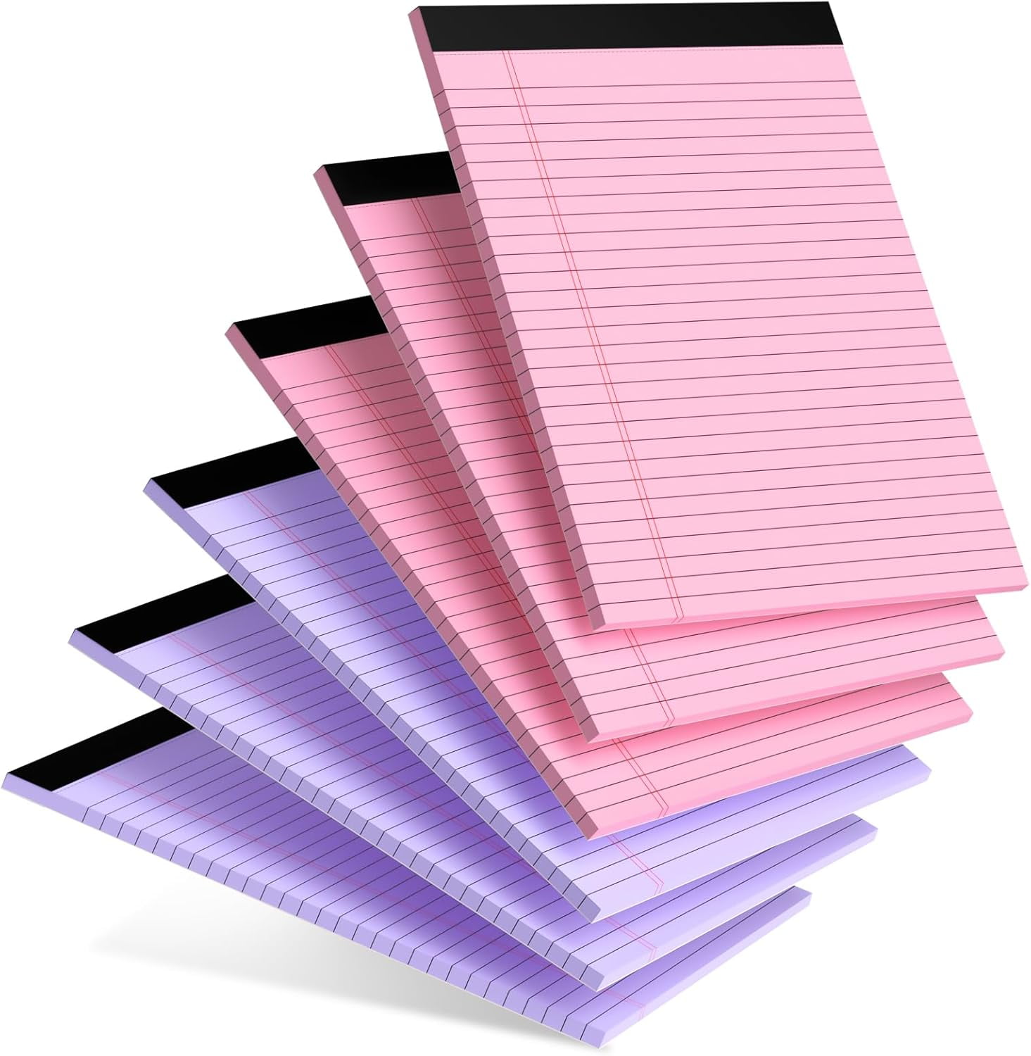 Pink Purple Legal Pads 8.5 x 11 Wide Ruled, Note Pads 30 Sheets/Pad ...