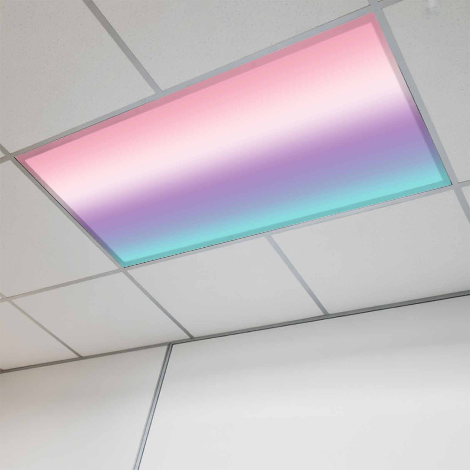 Pink Purple Teal Ombre Cream Fluorescent Light Covers, Modern Abstract ...