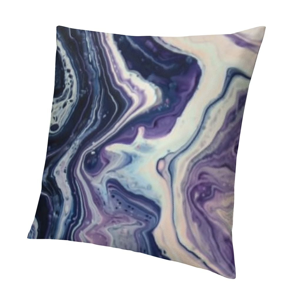 Pink Purple Violet Marble Glitter Throw Pillow Cover Case Cosmic Night ...