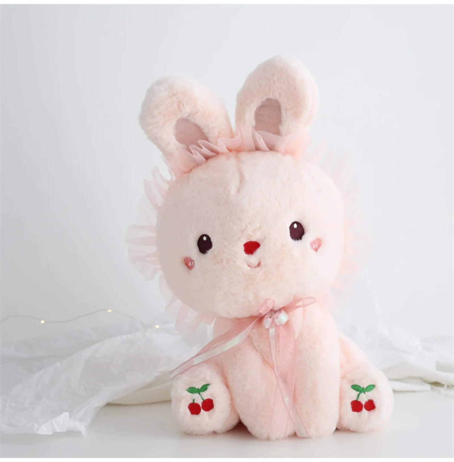 Pink Rabbit Toy Stuffed Animal Japanese Style Rabbit Kawaii Doll Plush ...