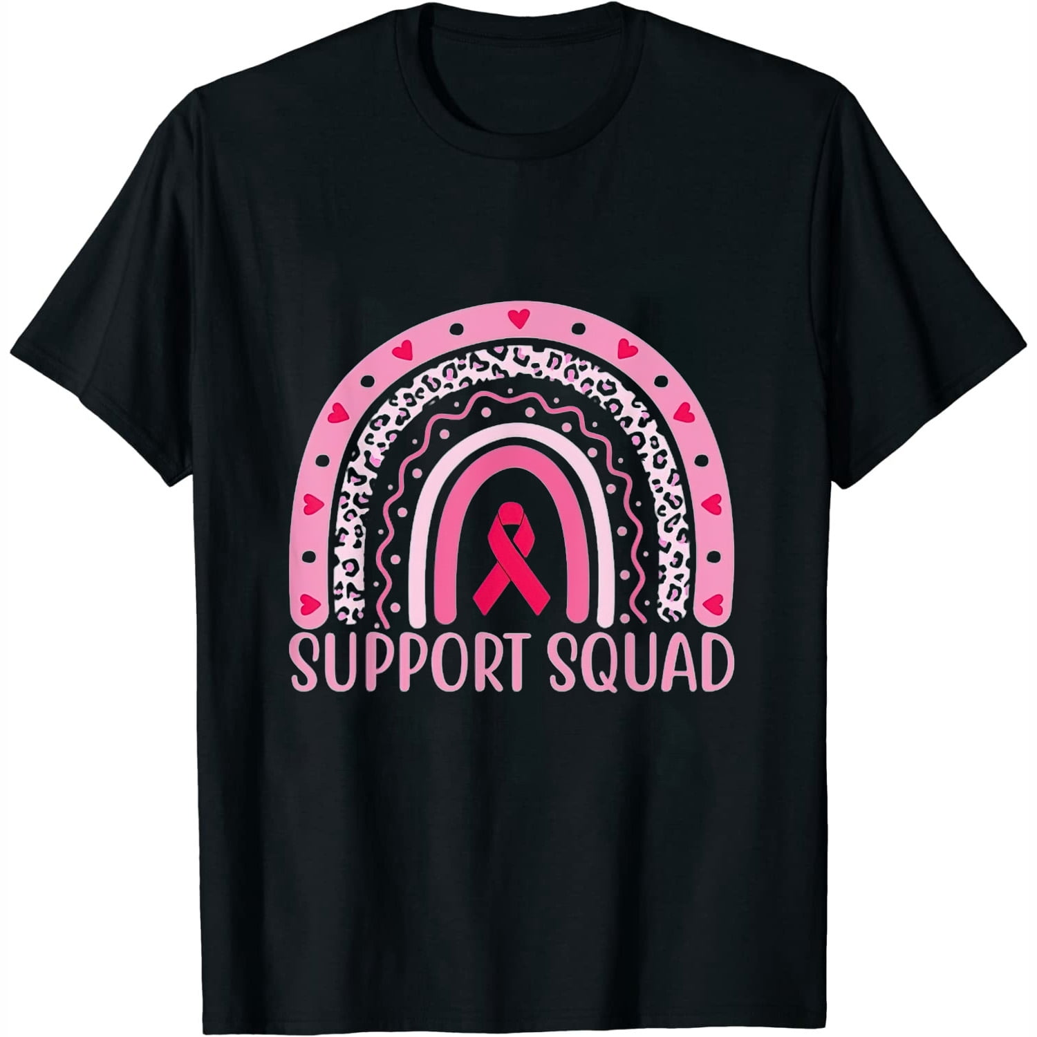 Pink Rainbow Warrior Breast Cancer Awareness Support Squad Womens T ...