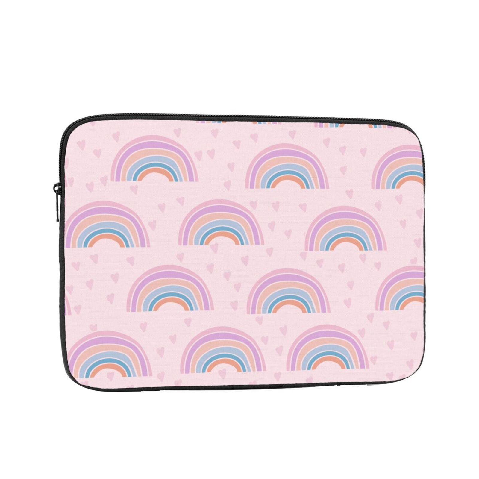 Pink Rainbow and Heart 13 inch Portable Laptop Sleeve Compatible with ...