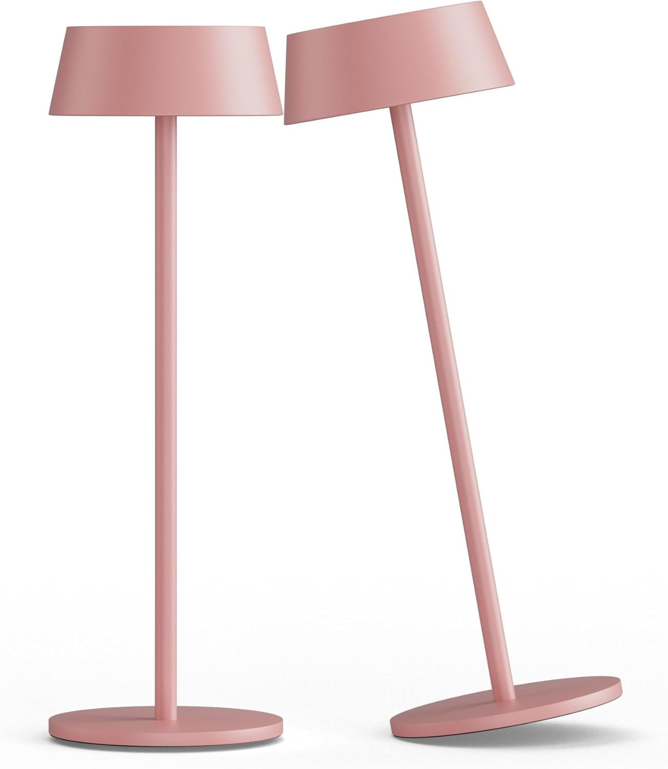Pink Rechargeable Table Lamps Set of 2, Battery Operated Table Lamp ...