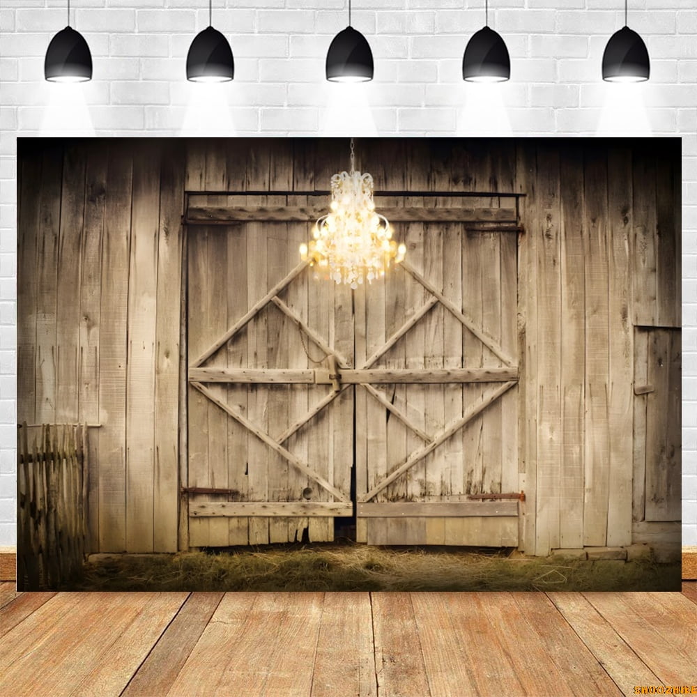 Pink Red Barn Wood Door Backdrop Vintage Western Farmhouse Baby Shower ...