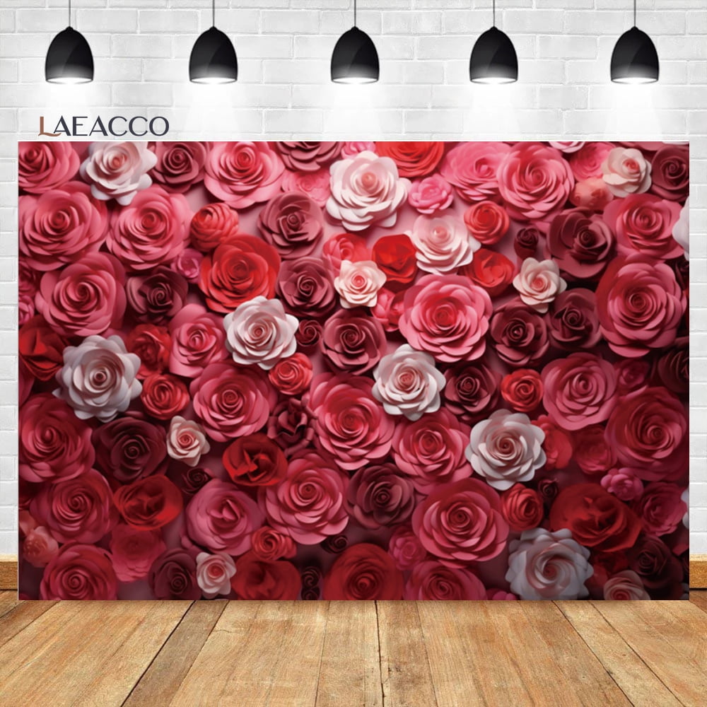 Pink Red Rose Wall Background Spring Tulip Garden Weeding Bridal Shower ...