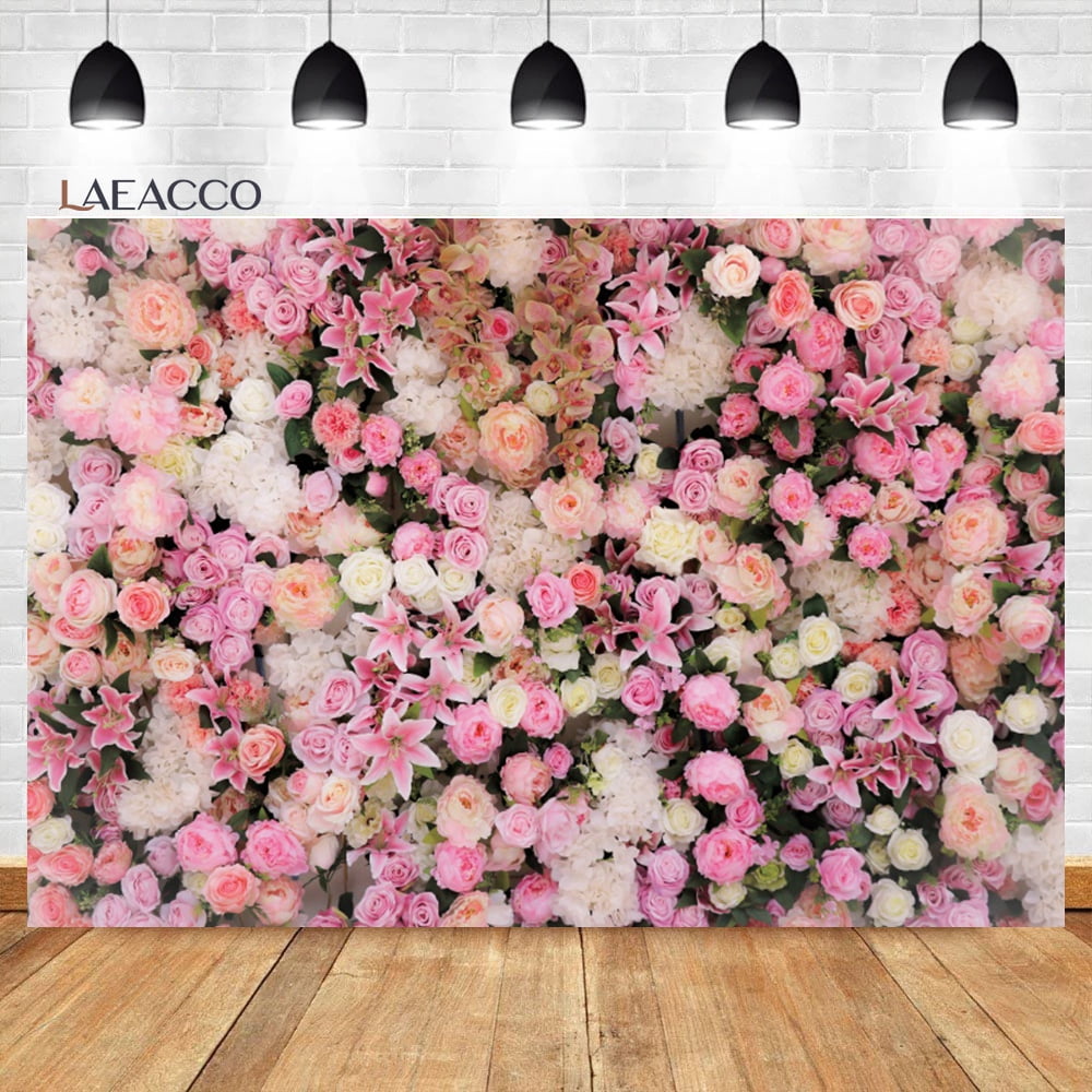 Pink Red Rose Wall Background Spring Tulip Garden Weeding Bridal Shower ...