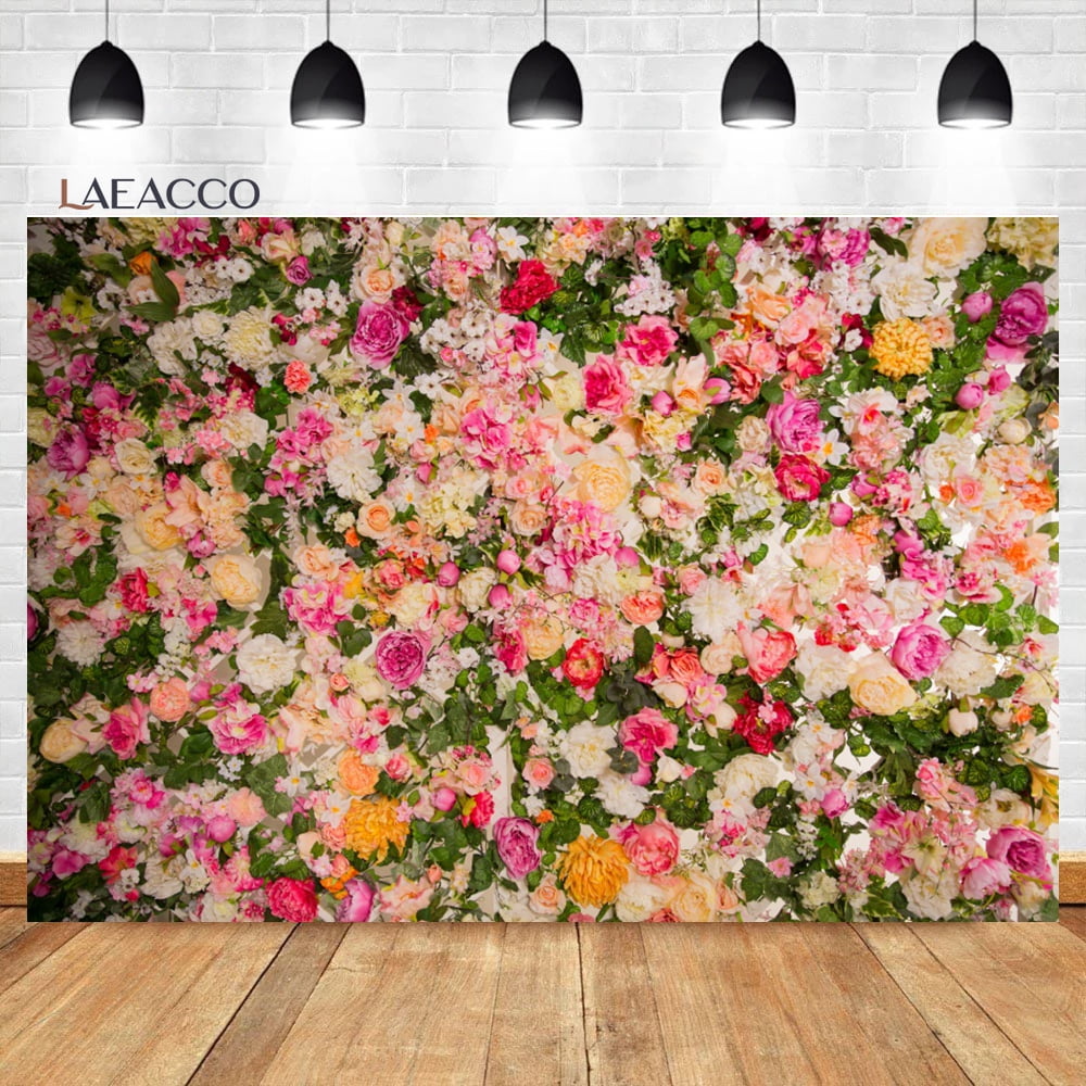 Pink Red Rose Wall Background Spring Tulip Garden Weeding Bridal Shower ...