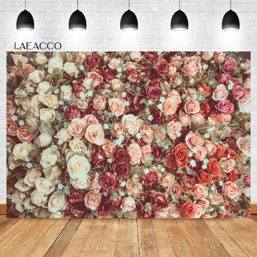 Pink Red Rose Wall Background Spring Tulip Garden Weeding Bridal Shower ...