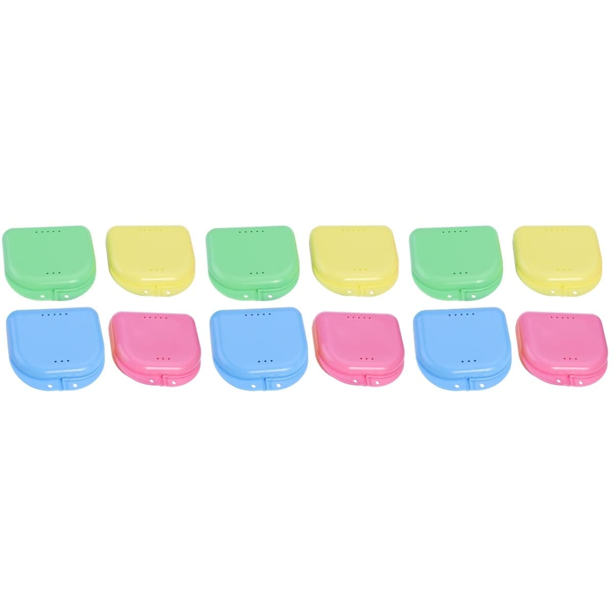 Pink Retainer Case Pink Containers 12 Pcs Plastic Fake Dental Retainer ...