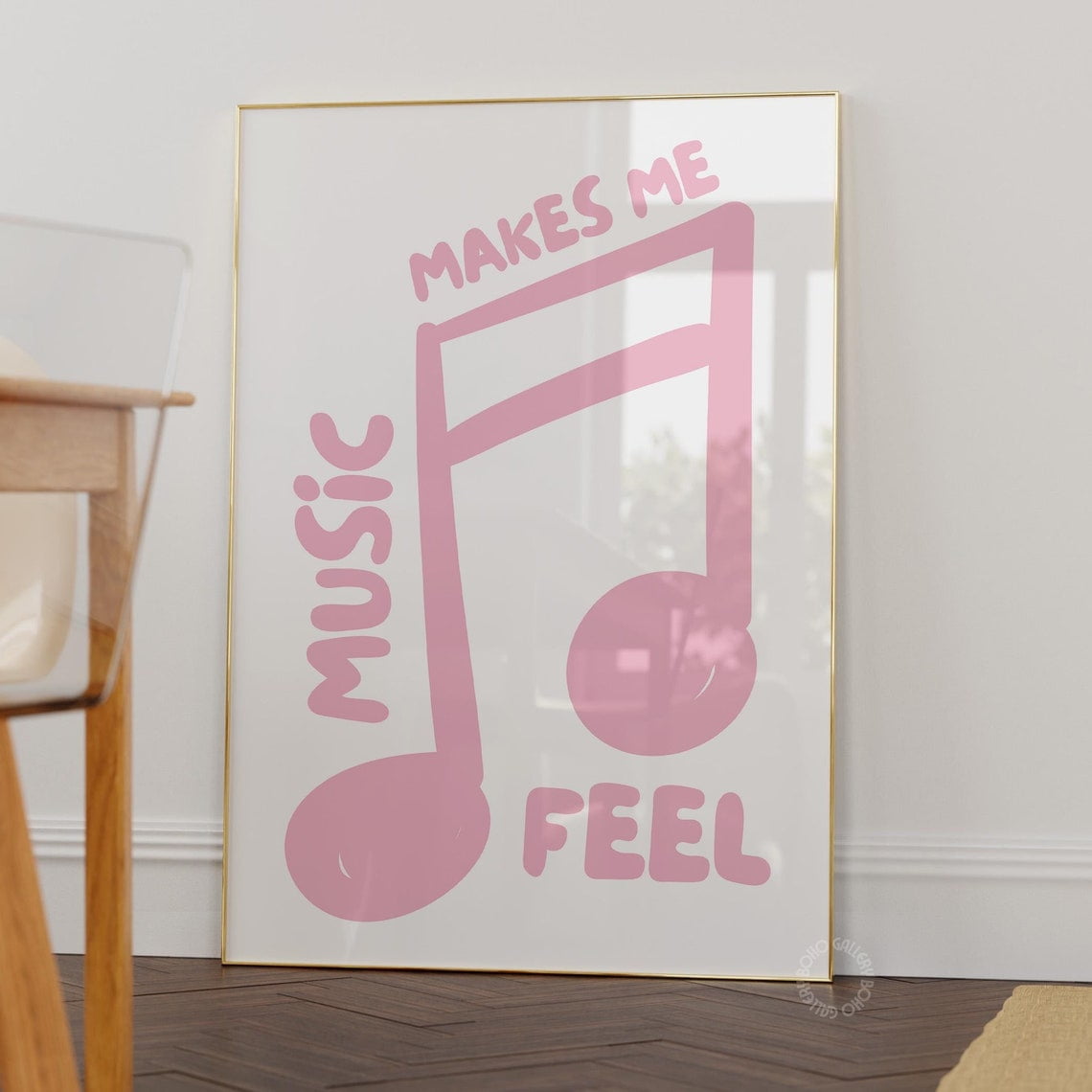 Pink Retro Print, Music Note Poster, Record Wall Art, Retro Decor, Y2K ...