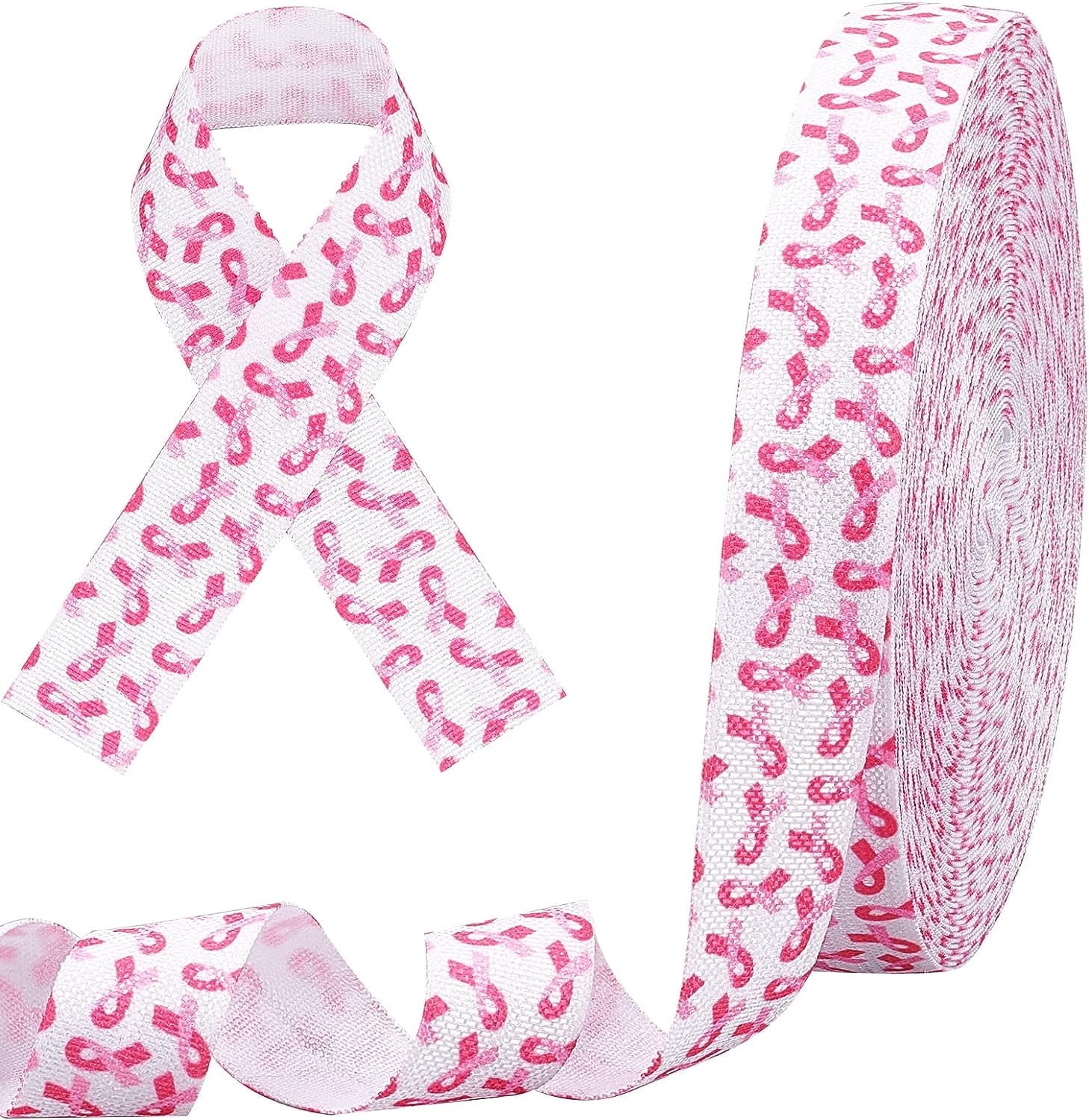 Pink Ribbon 10 Yards Grosgrain Ribbon Fundraising Lapel Ribbon Women ...