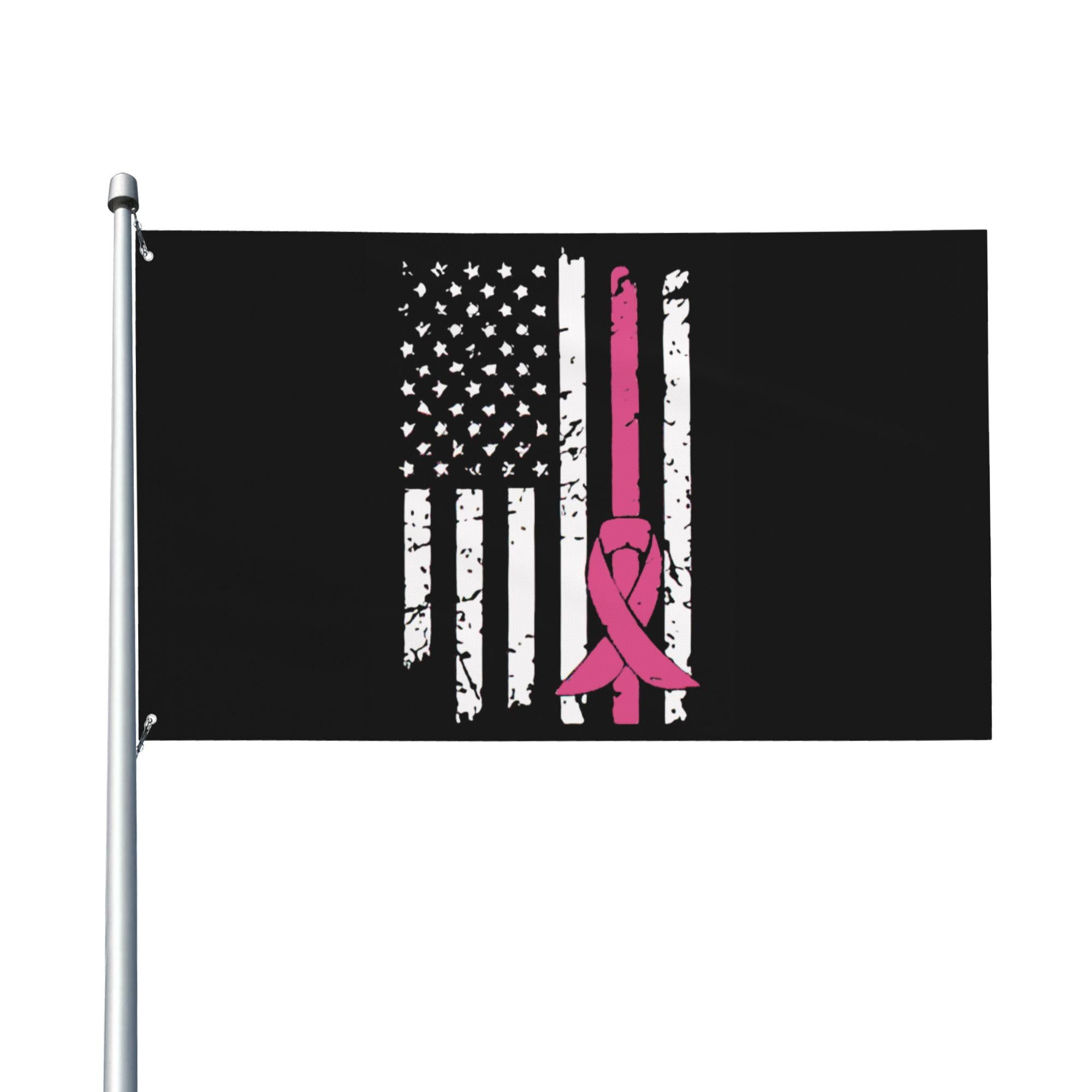 Pink Ribbon Breast Cancer Awareness Flag Home Garden Flag Banner Breeze ...