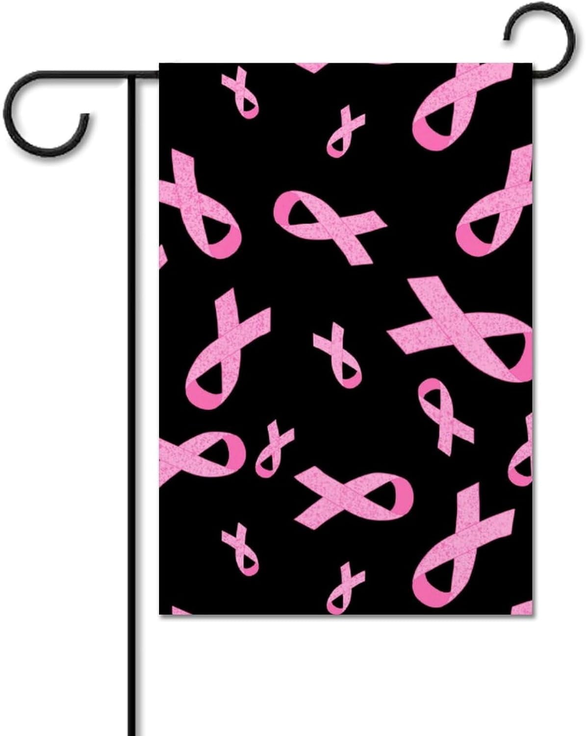 Pink Ribbon Day Garden Flags Breast Cancer Month Flag Double Sided ...