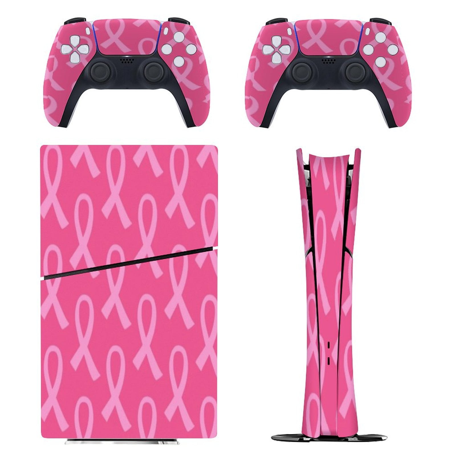 Pink Ribbon PS5/PS5 Pro/PS5 Slim Digital Disc Skin Sticker For Console ...