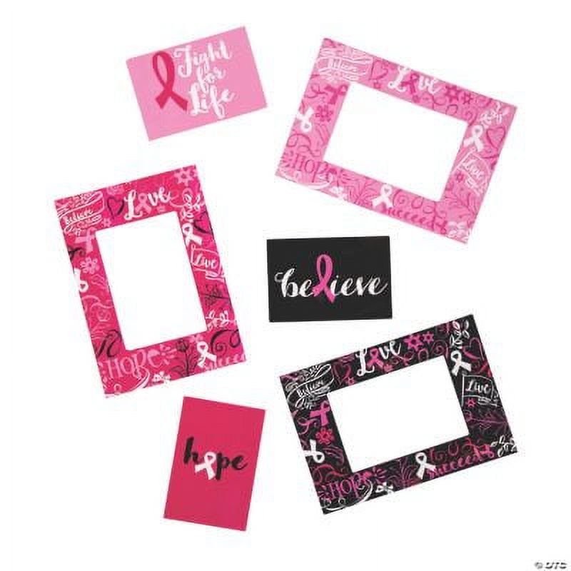 Pink Ribbon Picture Frame Magnets, Birthday, Stationery, 12 Pieces ...