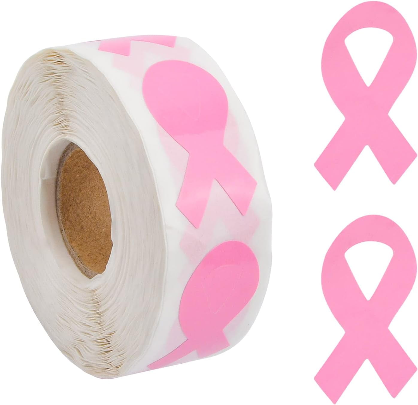 Pink Ribbon Sticker, 500 Pieces Pink Ribbon Awareness Stickers Labels ...