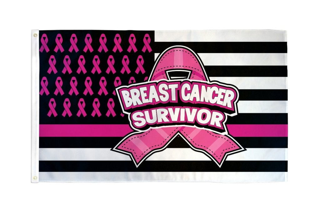 Pink Ribbon (Survivor) Flag 3x5ft Poly - Walmart.com