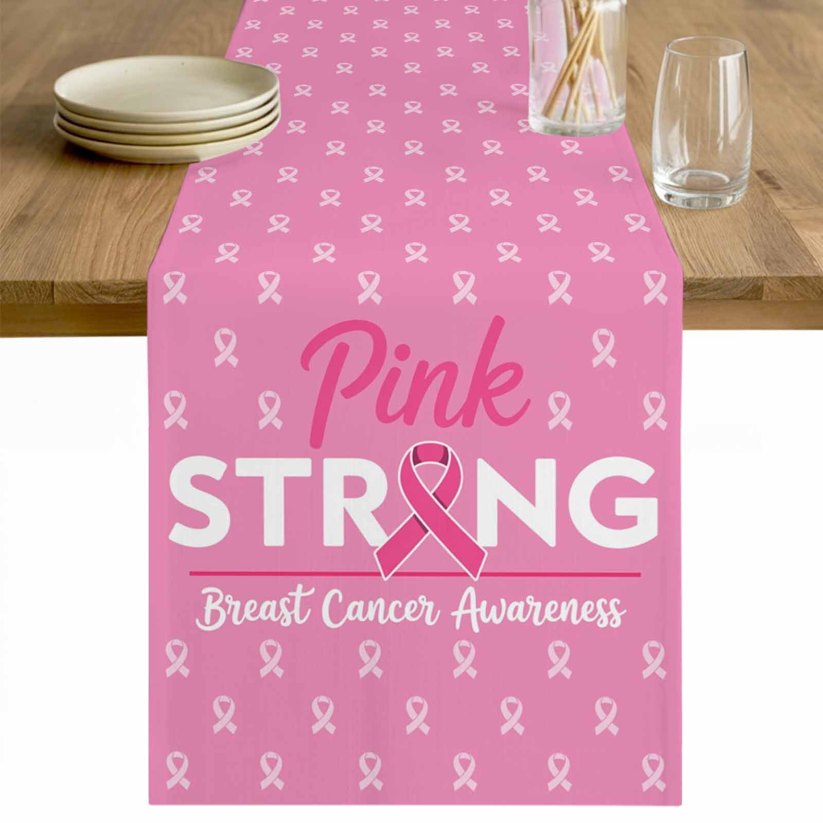 Pink Ribbon Table Runner 60 Inches Long Farmhouse Dress Scarves, Breast ...