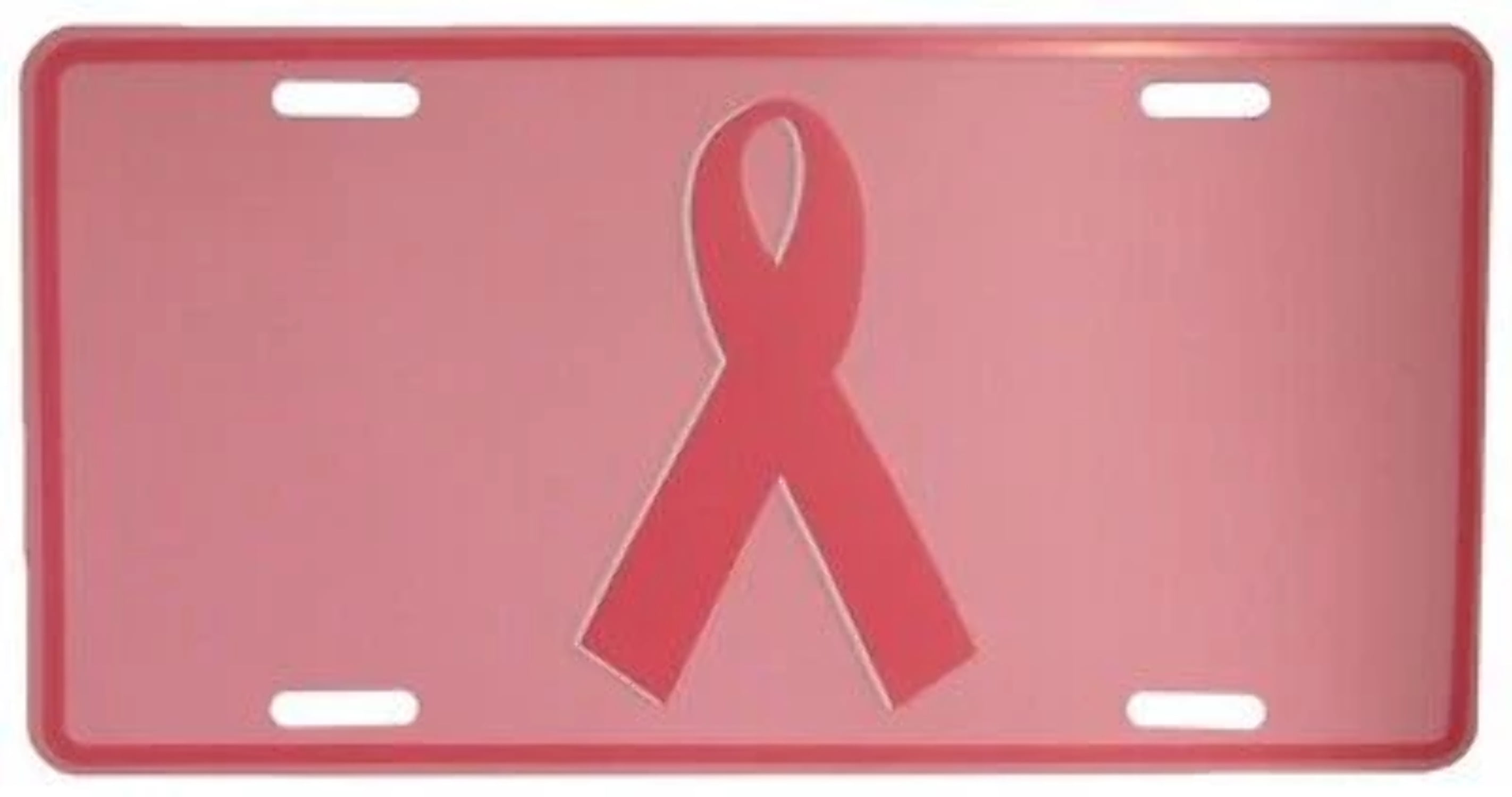 Pink Ribbon Vehicle License Plate Cure Breast Cancer Awareness (PINK ...