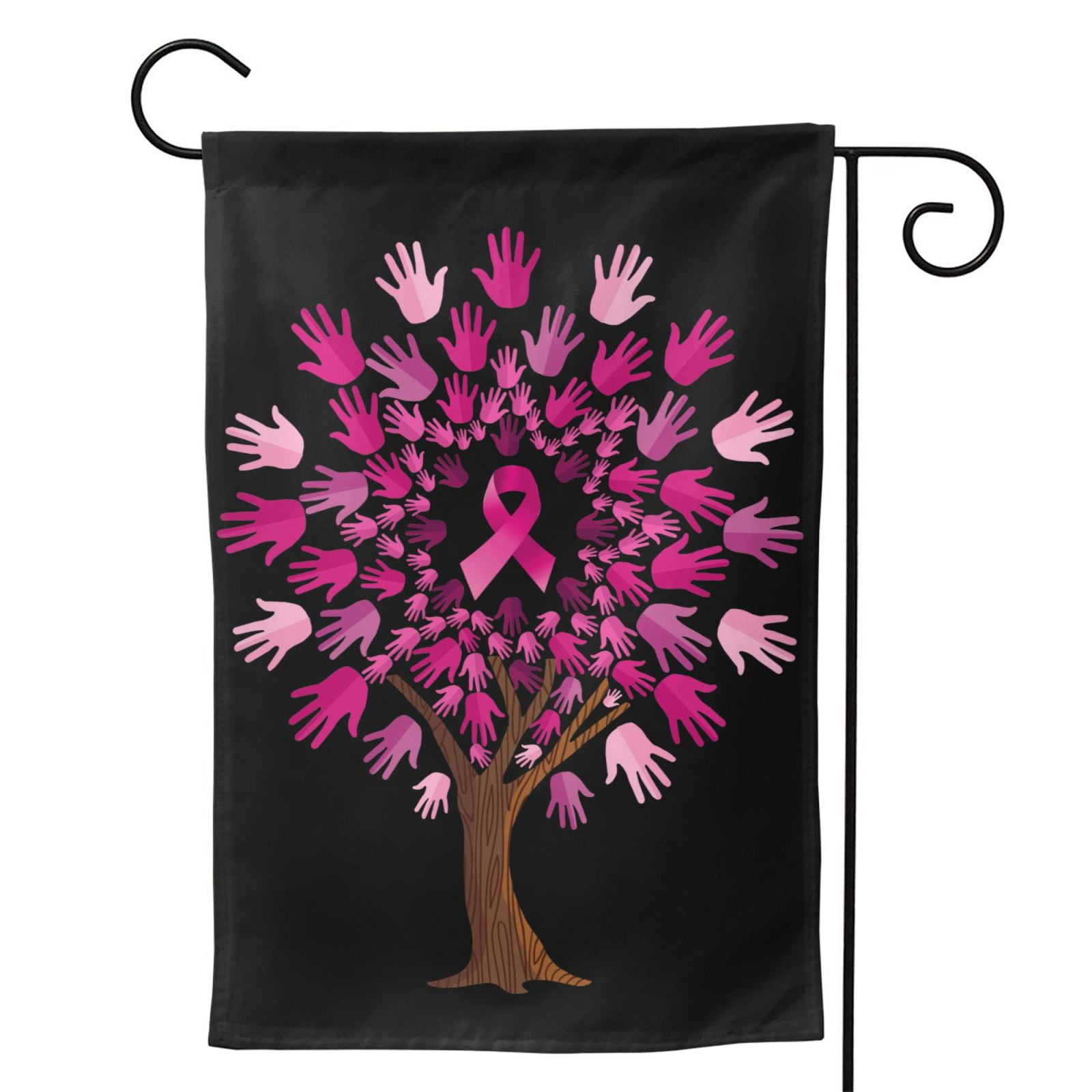 Pink Ribbons Breast Cancer Awareness Tree Garden Flag 28"X40" Outdoor ...