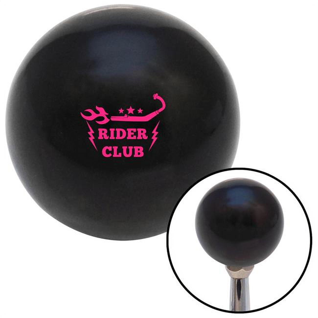Pink Rider Club Black Shift Knob with M16 x 1.5 Insert Shifter Auto ...