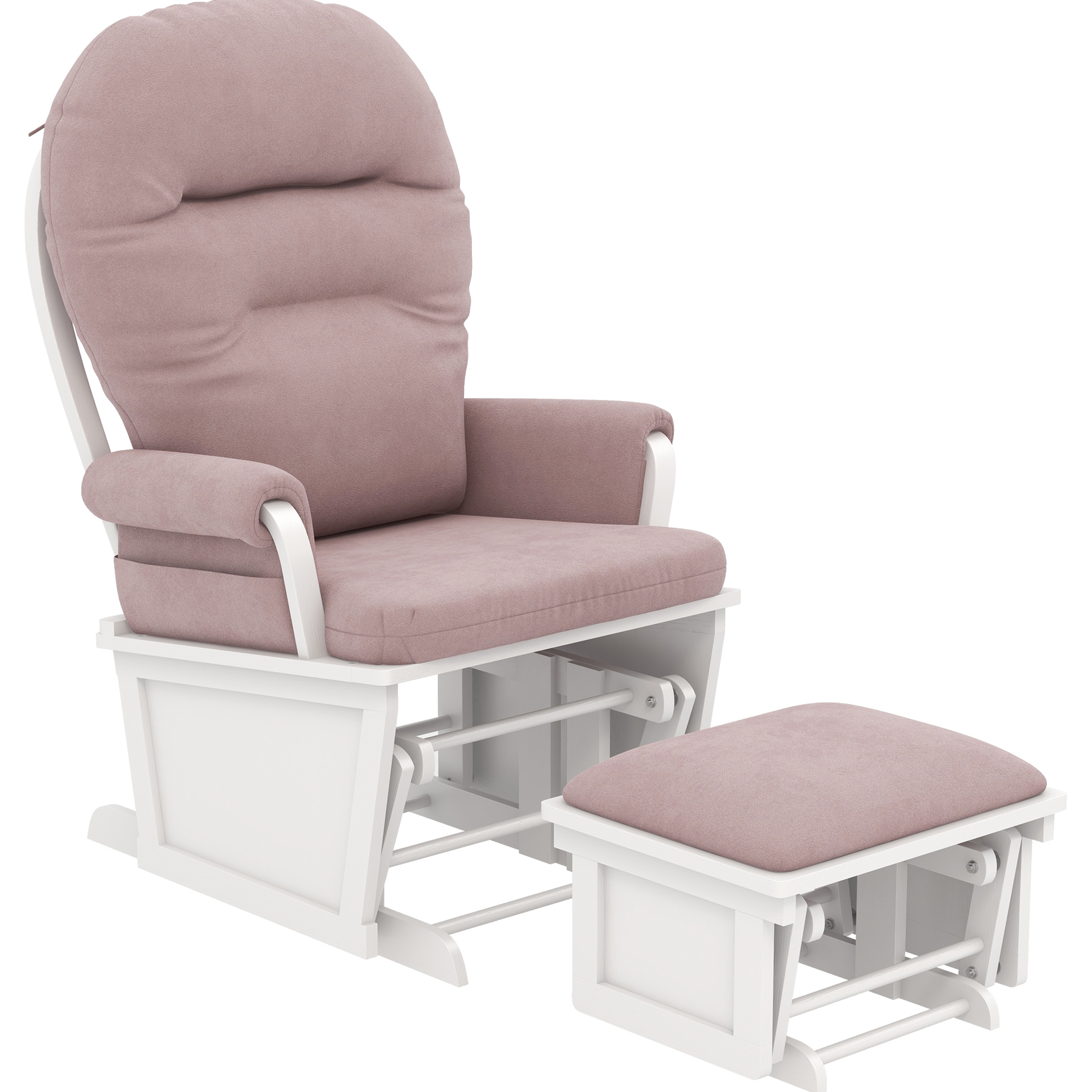 Pink Rocking Chair And - Overstuffed , Stylish Wood Construction For ...